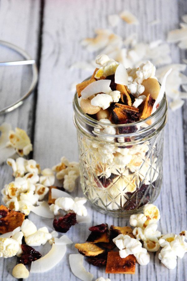Peach Colada Popcorn Snack Mix {#NatureBox}