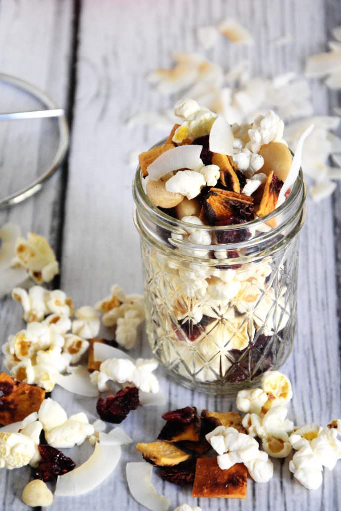 Peach Colada Popcorn Snack Mix {#NatureBox}