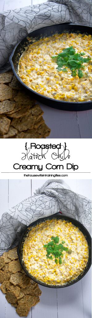 Roasted Hatch Chile Creamy Corn Dip
