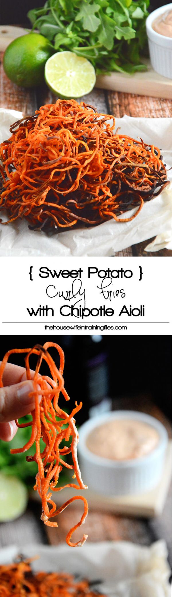 Sweet Potato Curly Fries with Chipotle Lime Aioli