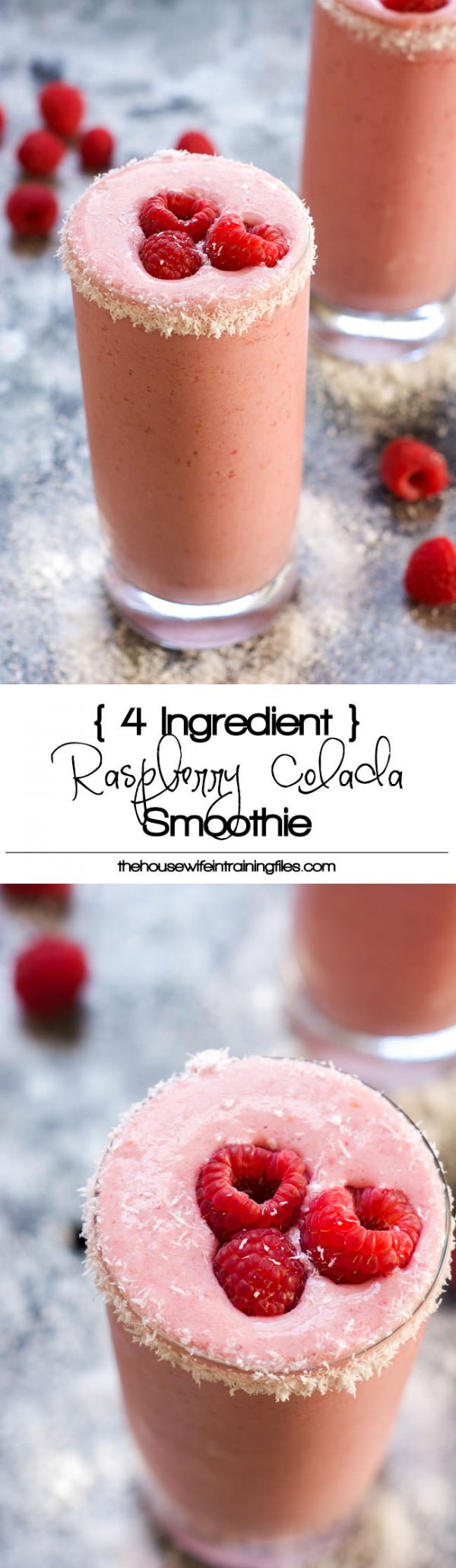 4 Ingredient Raspberry Colada Smoothie